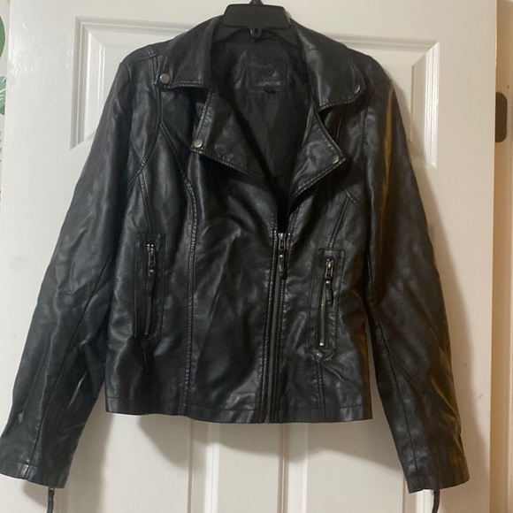 Max Studio | Jackets & Coats | Max Studios Faux Leather Black Jacket ...